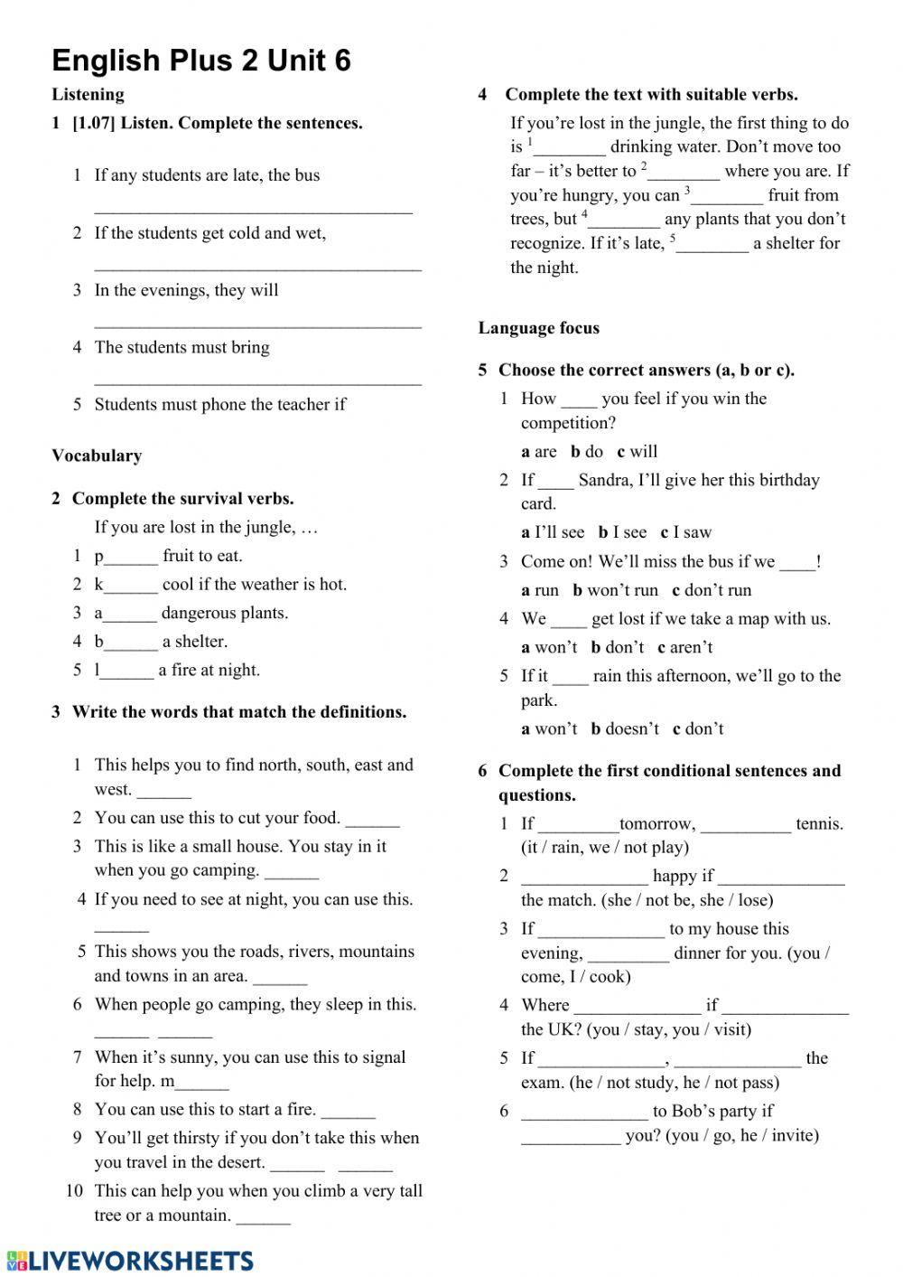 English Plus 2 … | Free Interactive Worksheets | 5549334