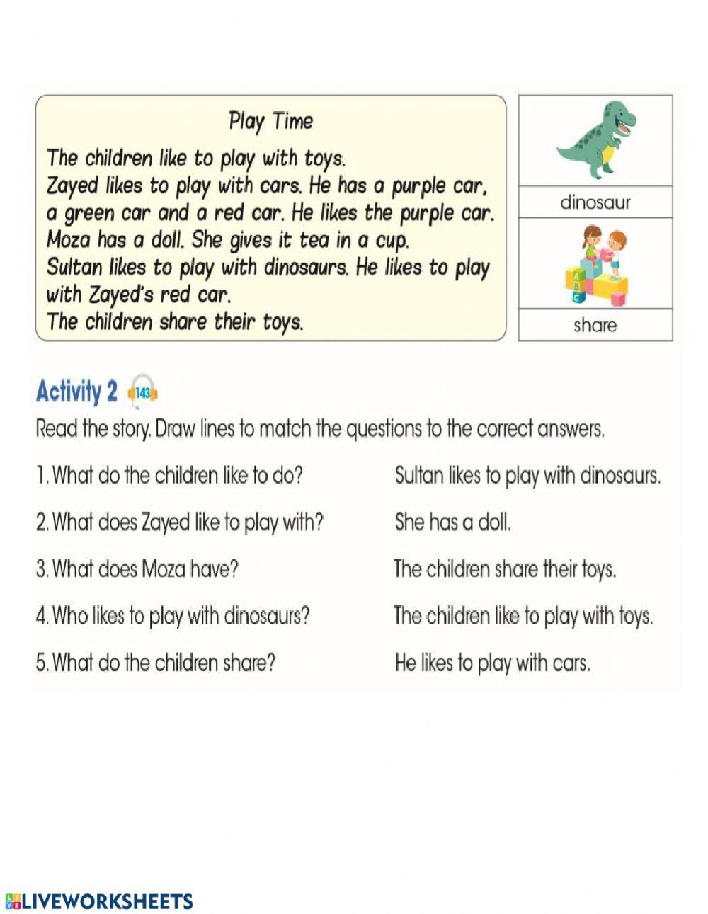 Reading compreh… | Free Interactive Worksheets | 137537