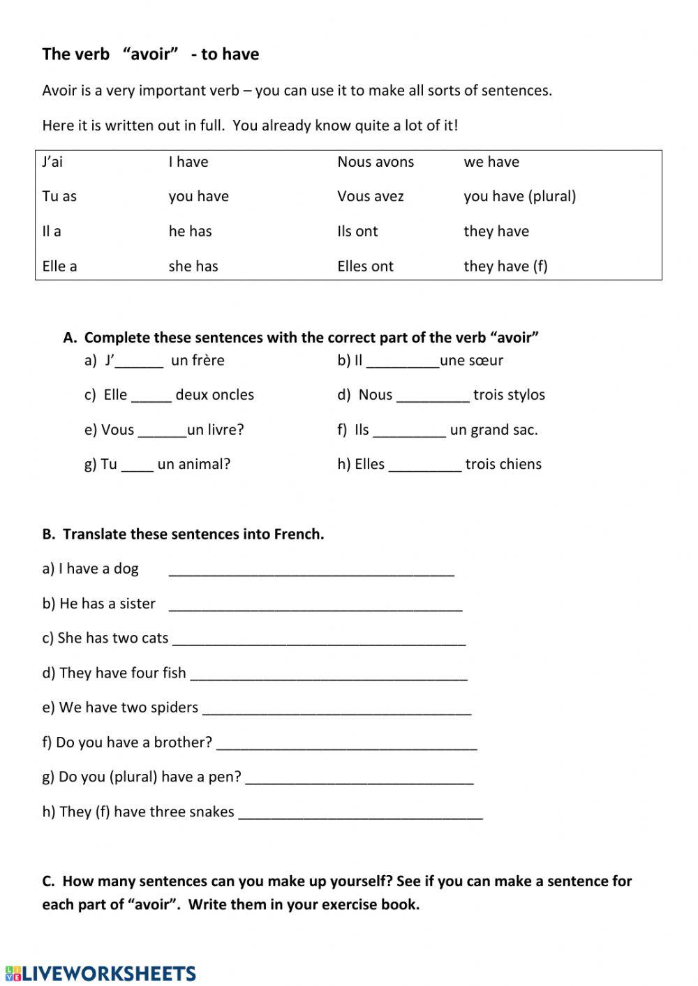 Practising the … | Free Interactive Worksheets | 137655