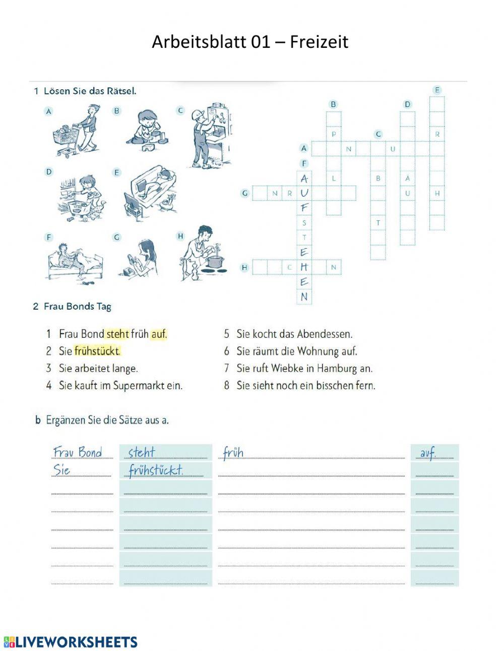 5551065 | Arbeitsblatt 01 - Freizeit | missmarisa_deutsch