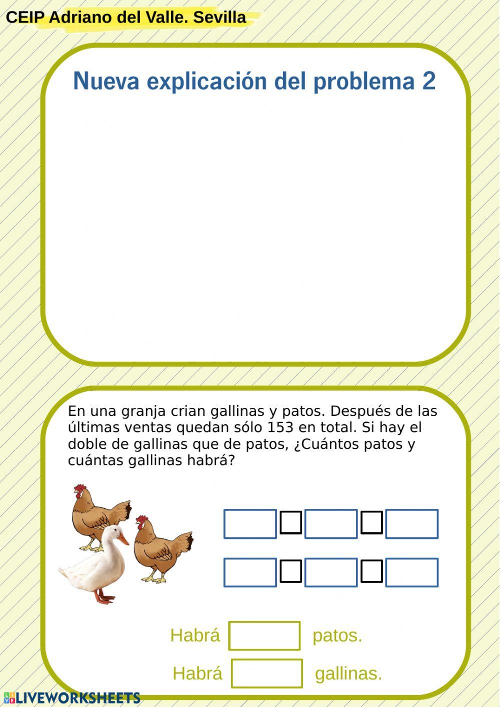 Problemas 7 interactive worksheet | Live Worksheets