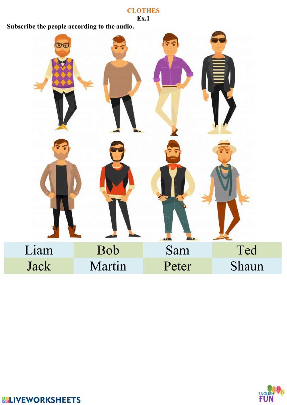 Clothes online exercise for pre-intermediate | Live Worksheets