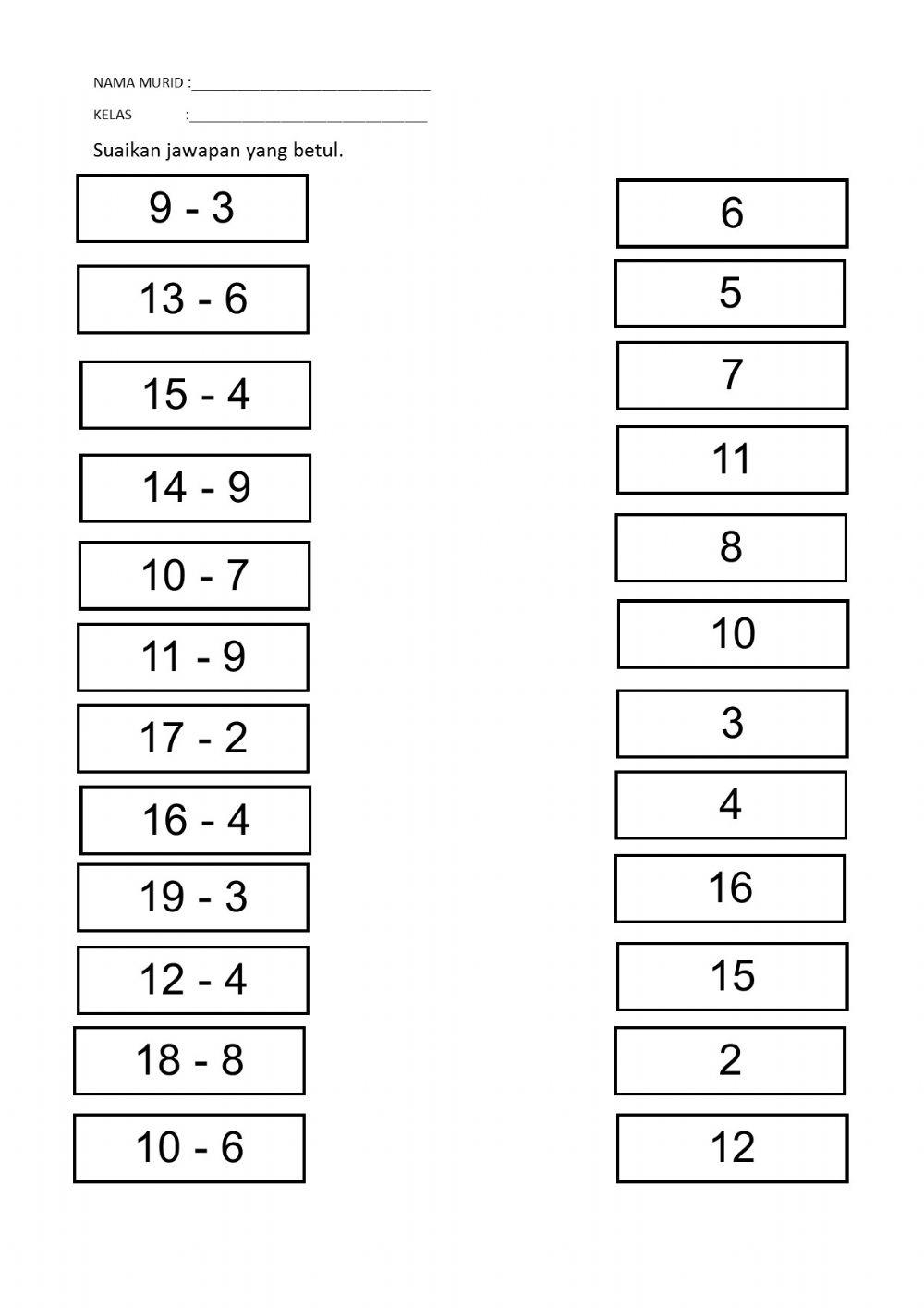 Tolak worksheet | Live Worksheets