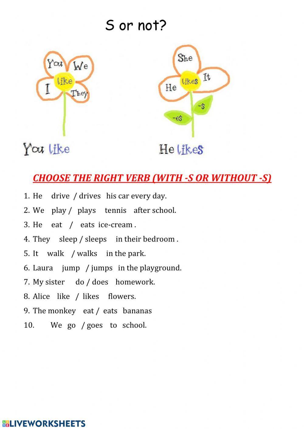 Present Simple … | Free Interactive Worksheets | 139985