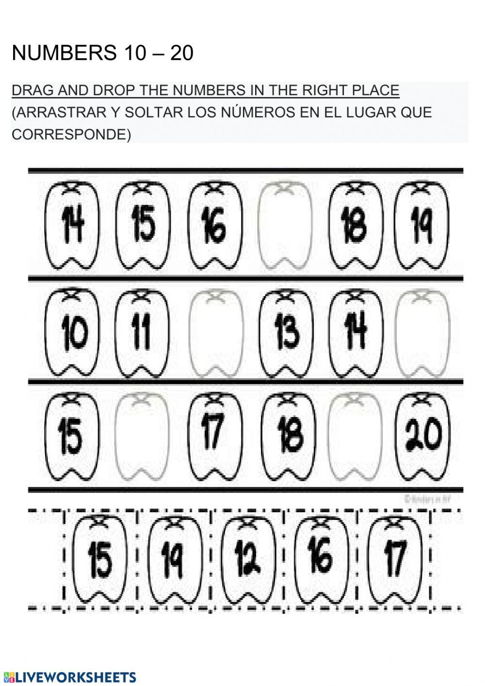 140183 | Numbers 10-20 | JEO | LiveWorksheets