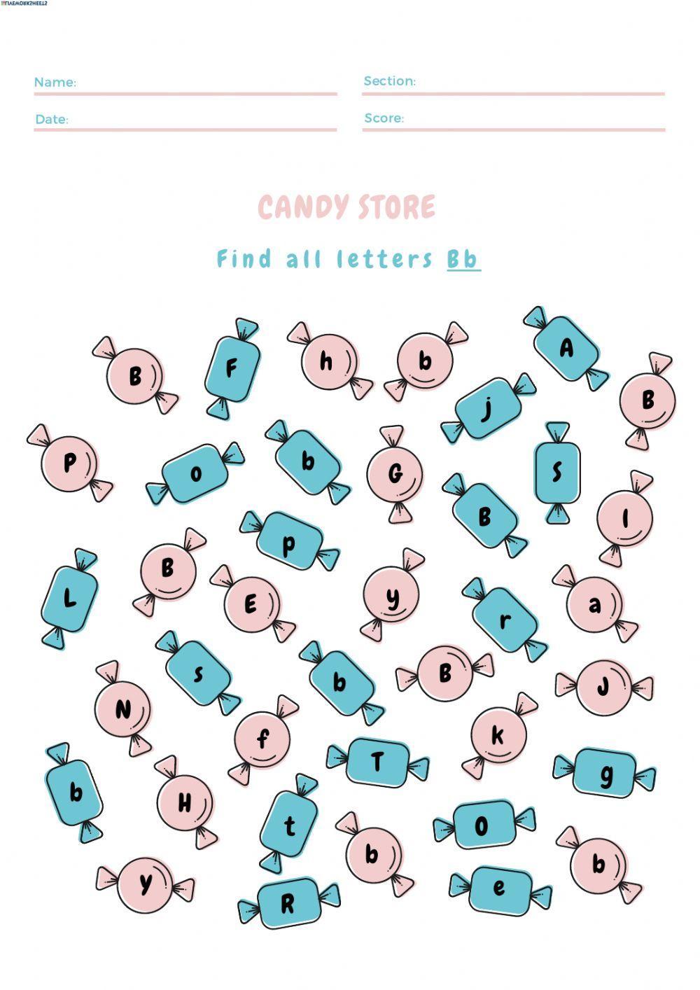 140306 | ABC Find letter Bb | Kameja | LiveWorksheets