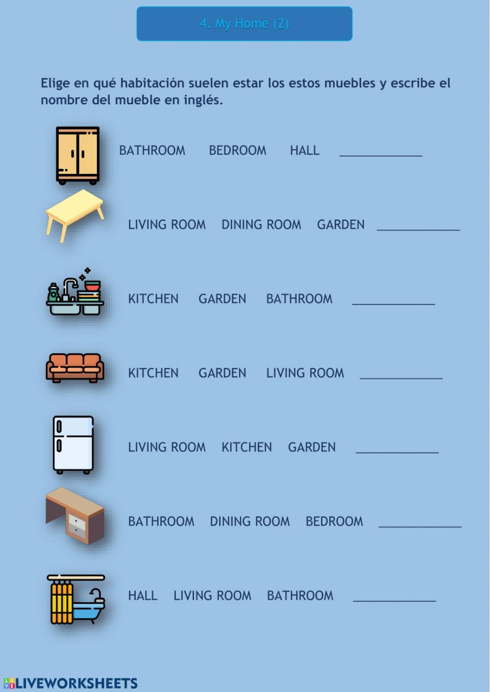 My Home (2) worksheet | Live Worksheets