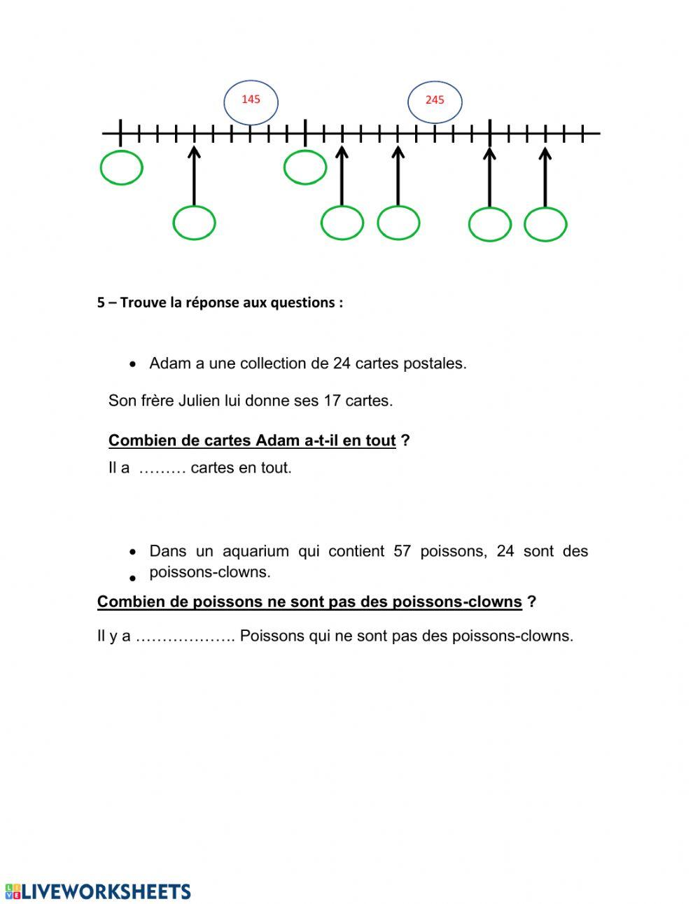 Numération interactive worksheet | Live Worksheets