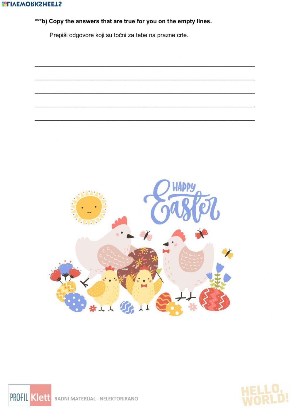 HW5-SEN-Easter worksheet | Live Worksheets