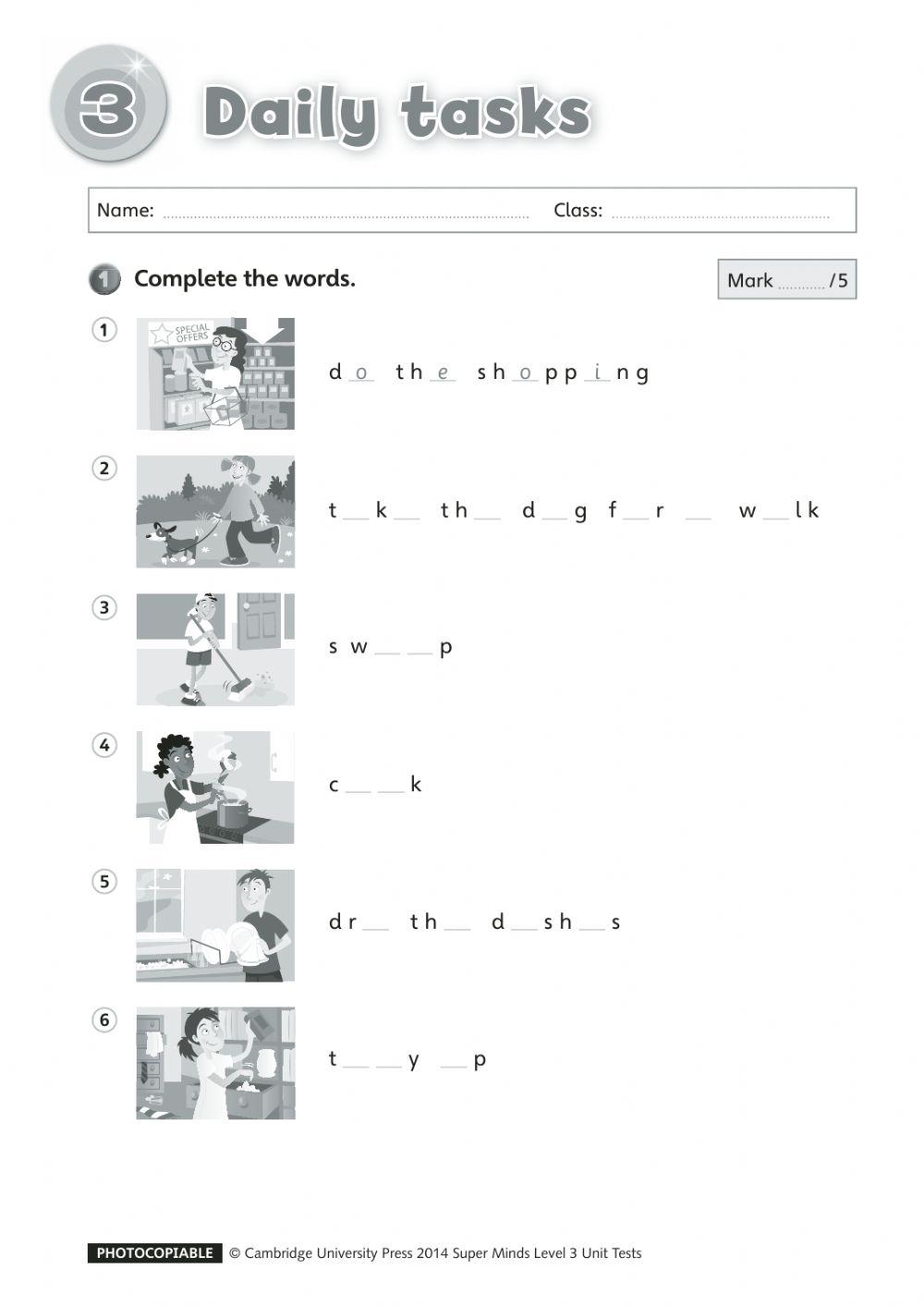 Super minds 3 U… | Free Interactive Worksheets | 5439929