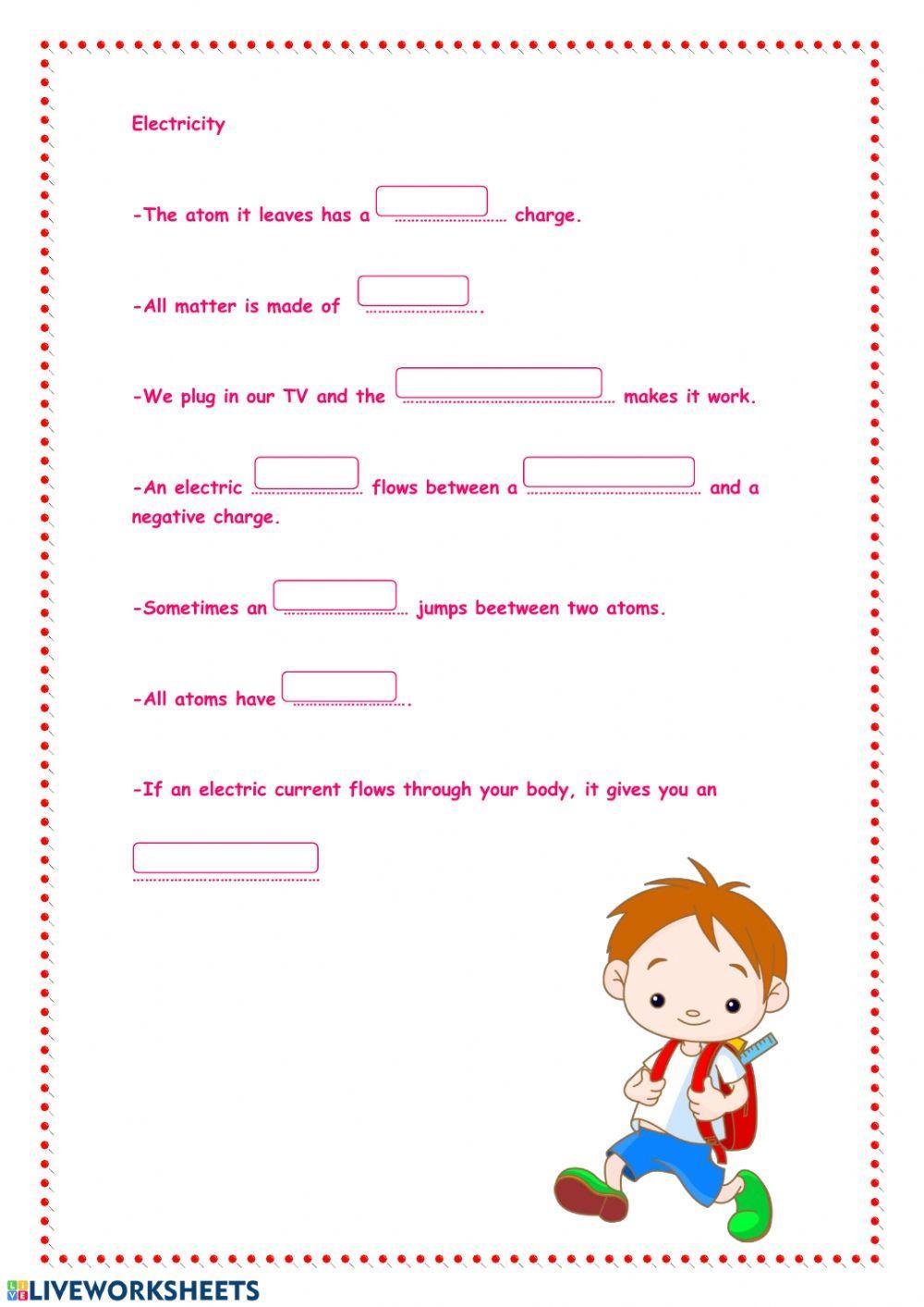 Electricity activity | Live Worksheets