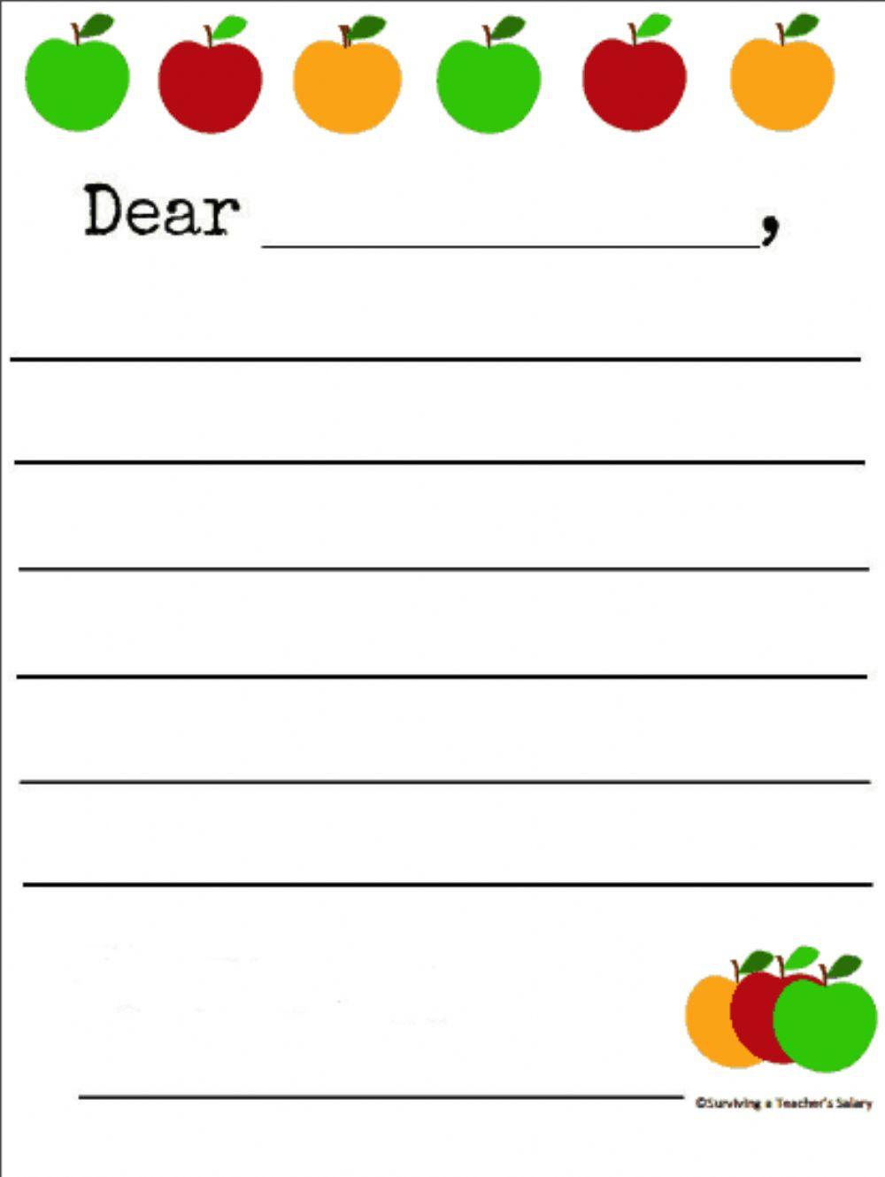 Friendly letter worksheet | Live Worksheets