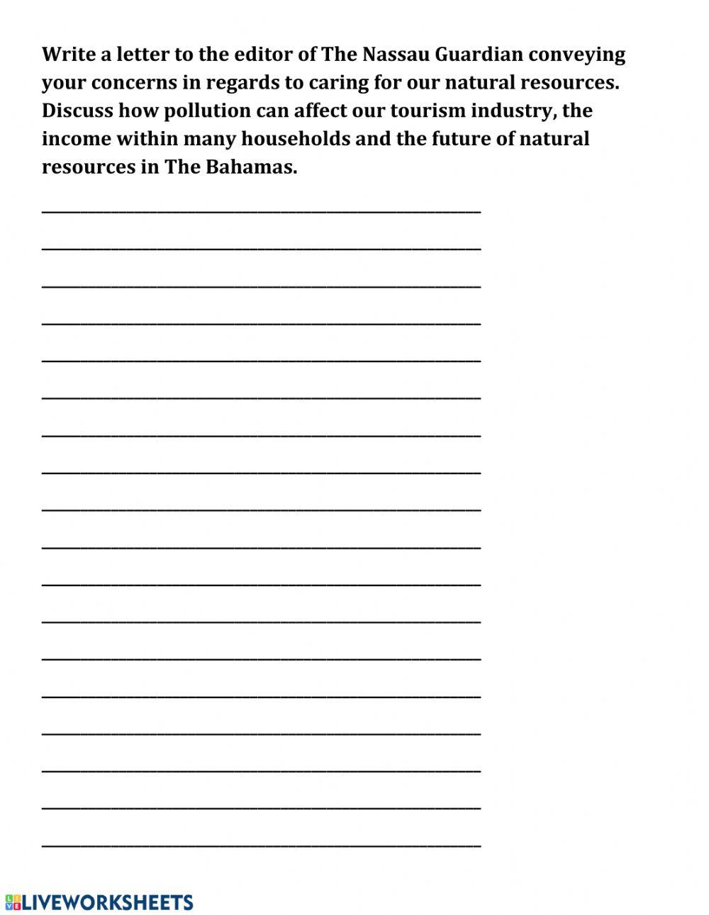 Conserving our resources interactive worksheet | Live Worksheets