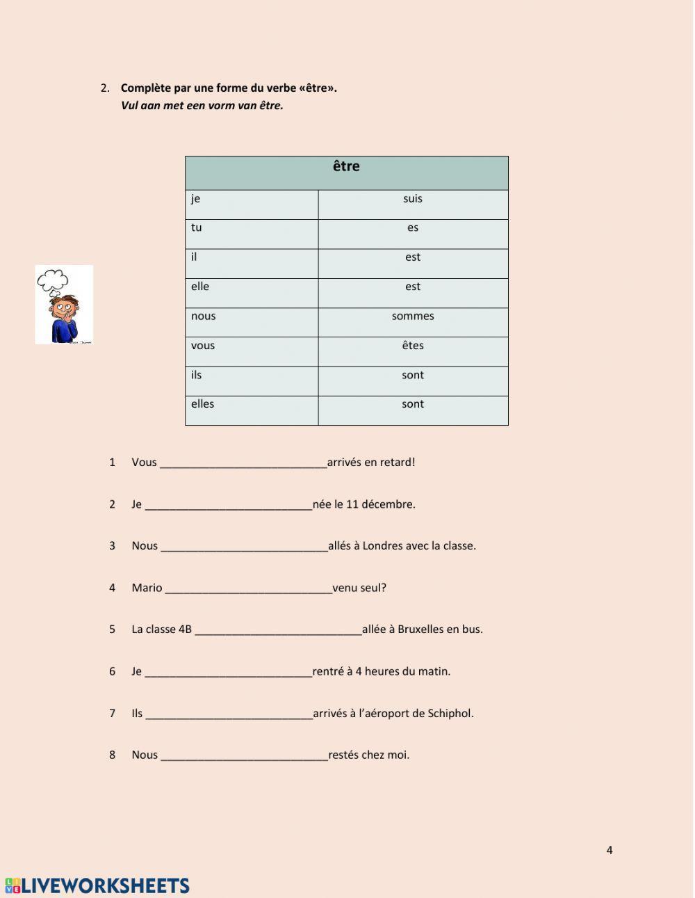 Passé composé a… | Free Interactive Worksheets | 141834
