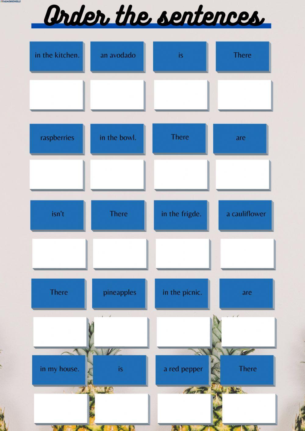 Order there is-are 142124 | teachermjlo | Live