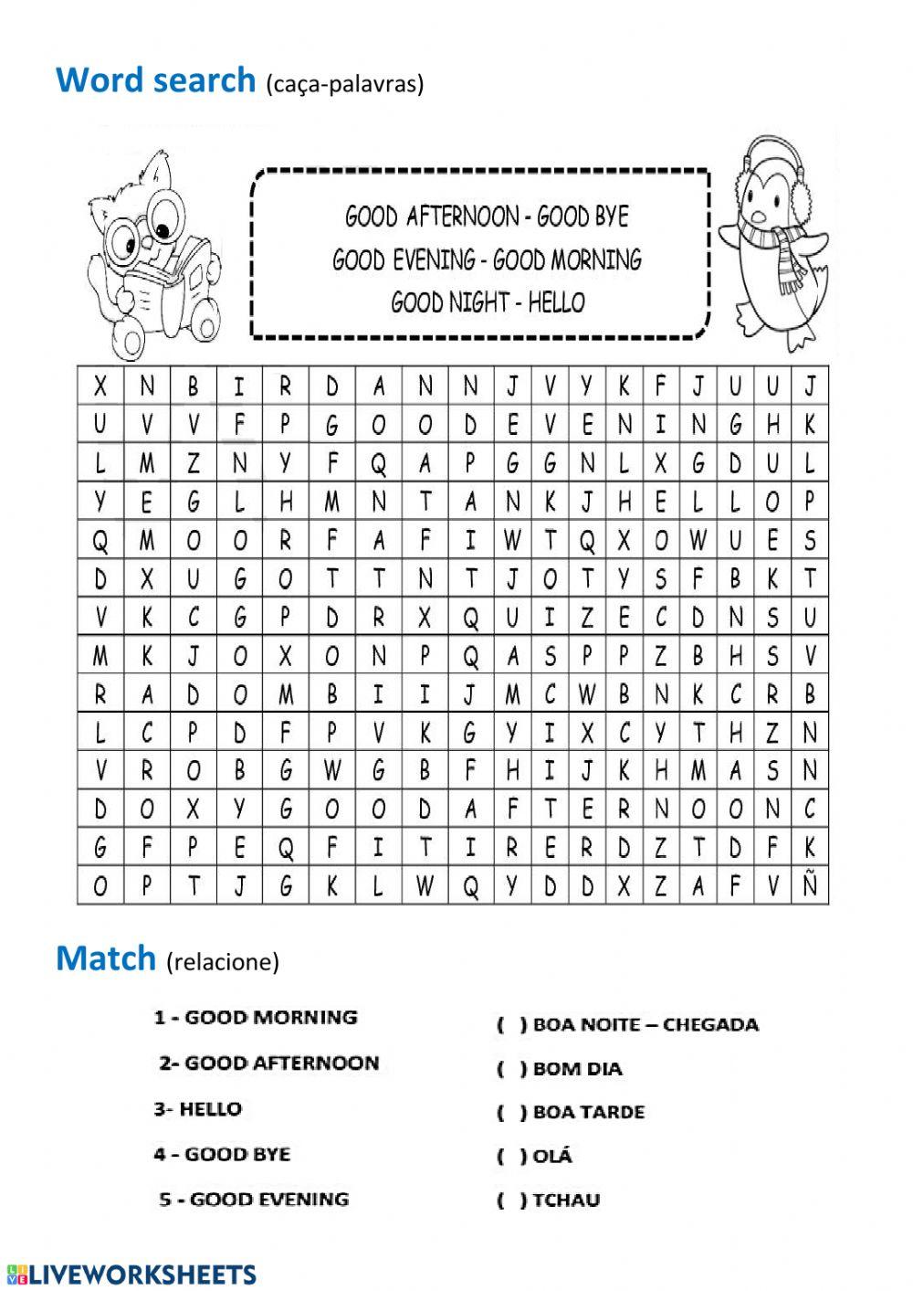 Greetings | Free Interactive Worksheets | 142840