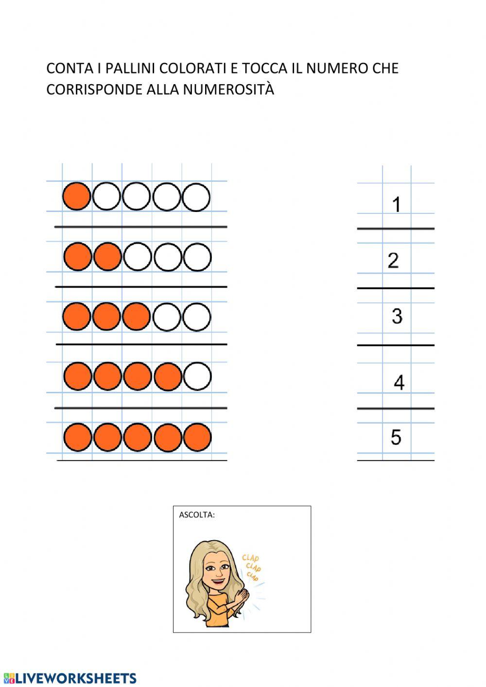 Contare online activity | Live Worksheets