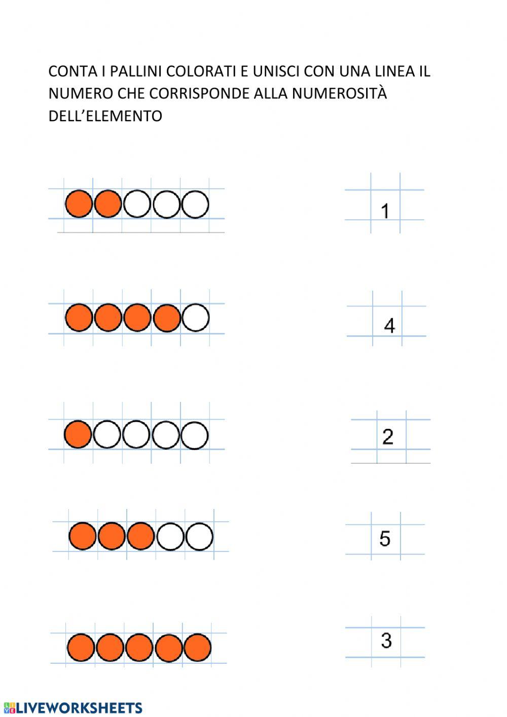 Contare online activity | Live Worksheets