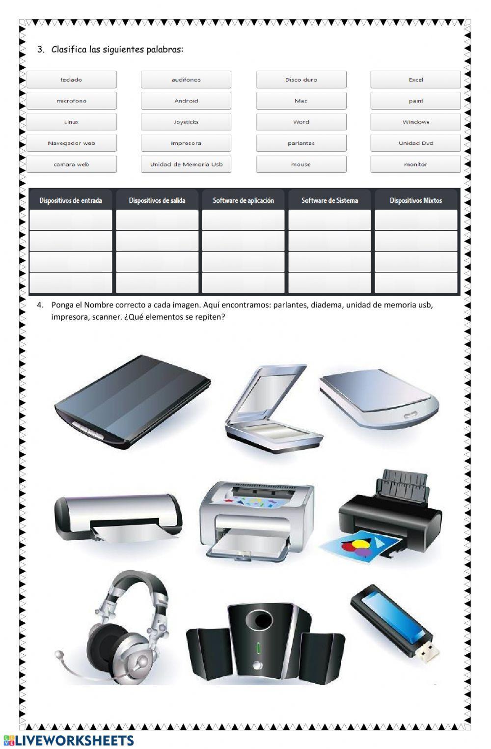 Hardware y Soft… | Free Interactive Worksheets | 143483