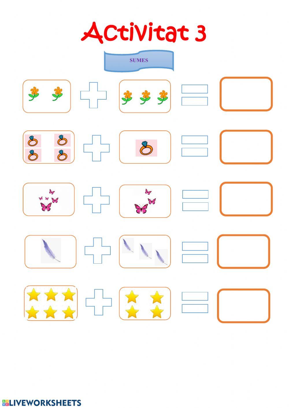 Sumes worksheet for 1r | Live Worksheets