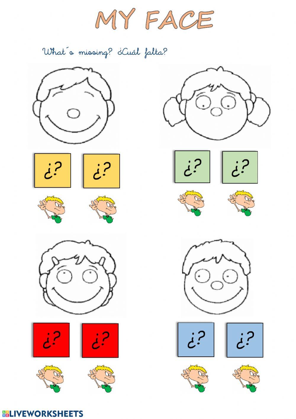 My face online worksheet for elemental | Live Worksheets