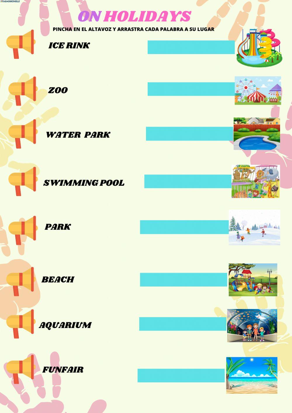 On holidays exercise | Live Worksheets