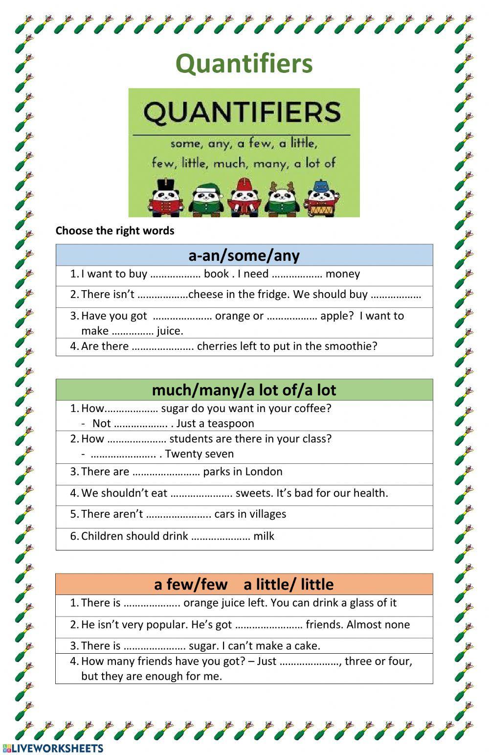 144018 | Quantifiers | Haralambidou Helen 144018 | Quantifiers | Haralambidou Helen