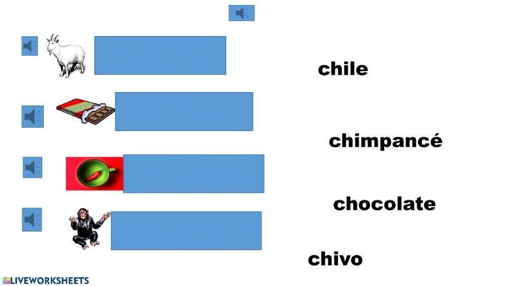 Letra CH worksheet | Live Worksheets