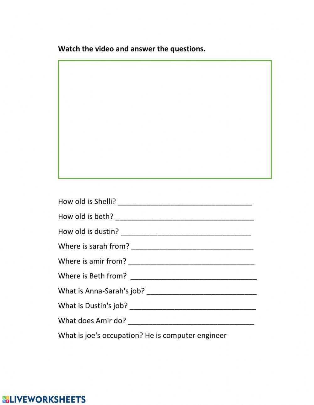 Listeninf perso… | Free Interactive Worksheets | 81996