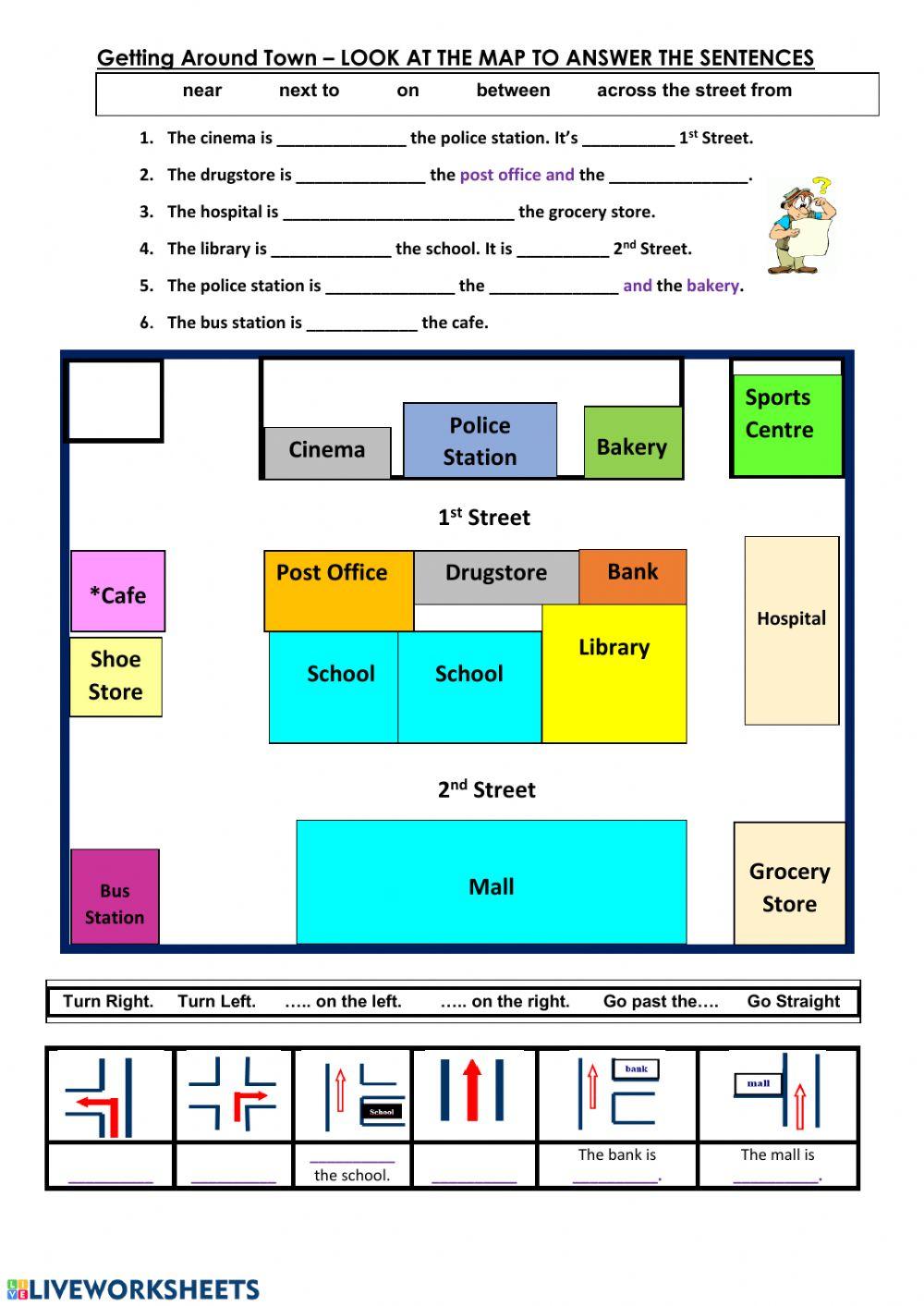 Prepositions of place online exercise for Beginner | Live Worksheets