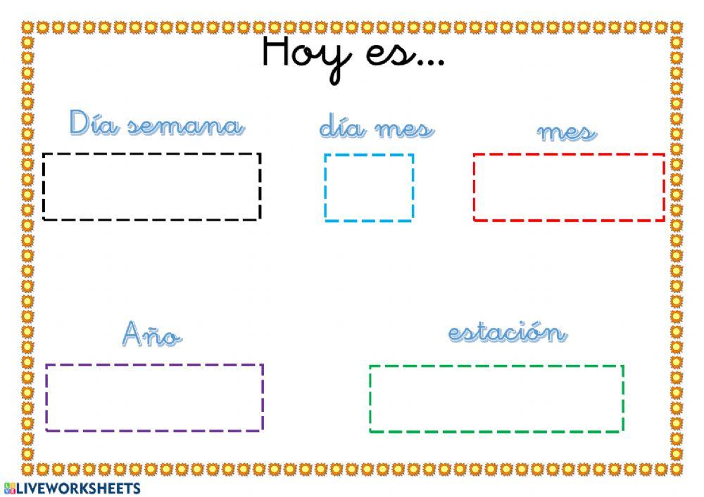 Hoy es... 82773 | zuleleya2 | LiveWorksheets