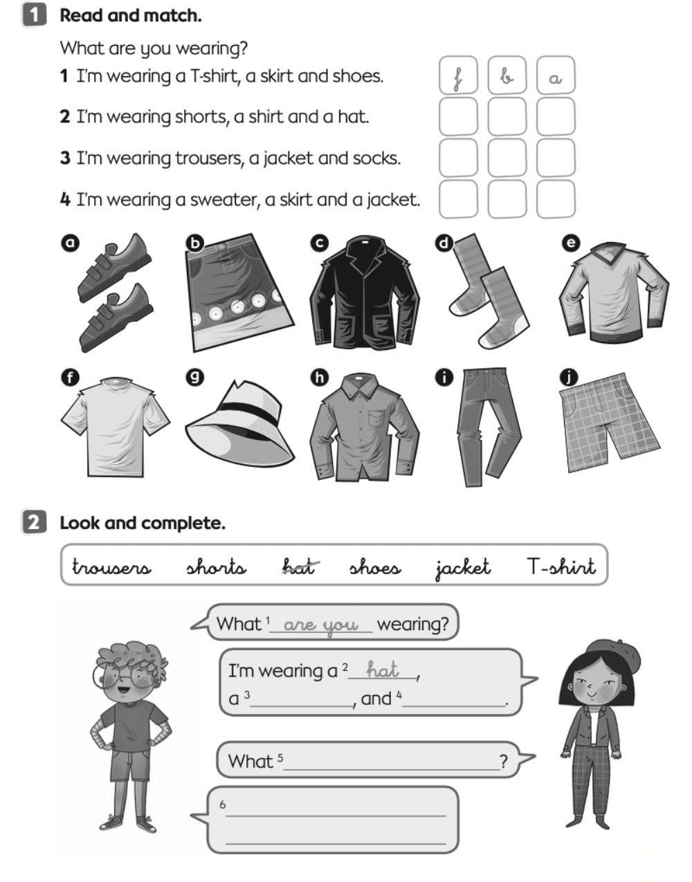 Clothes interactive worksheet for Primero de Primaria | Live Worksheets