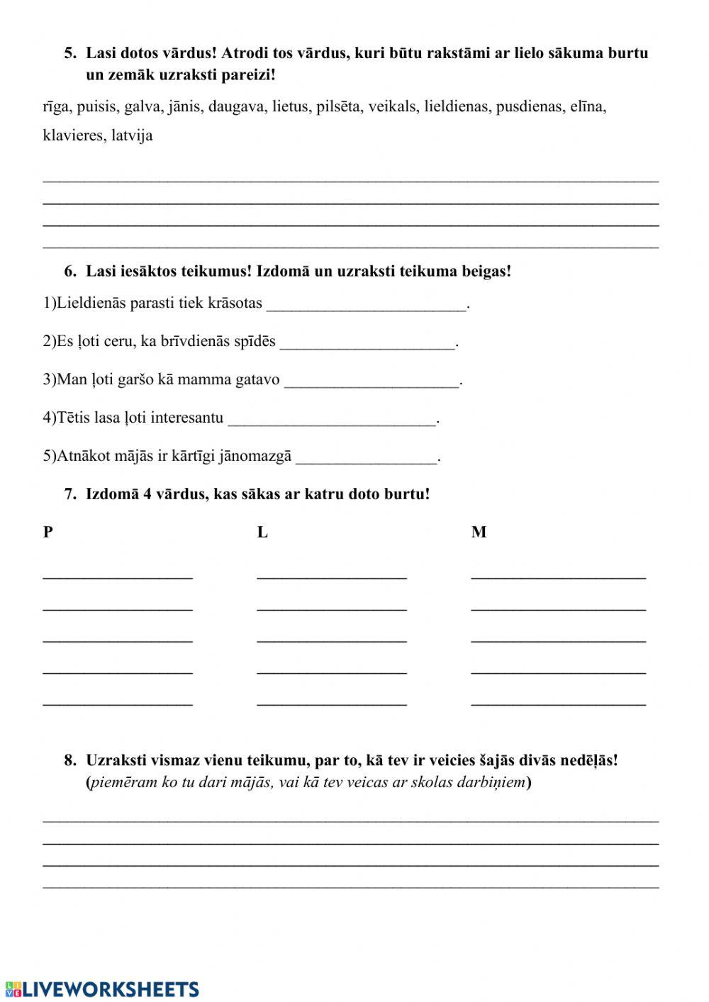 Darba lapa logo… | Free Interactive Worksheets | 83819