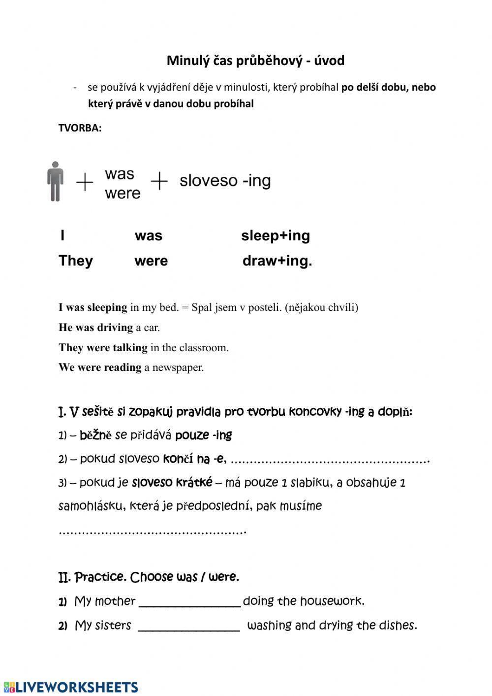 Past simple continuous worksheet | Live Worksheets