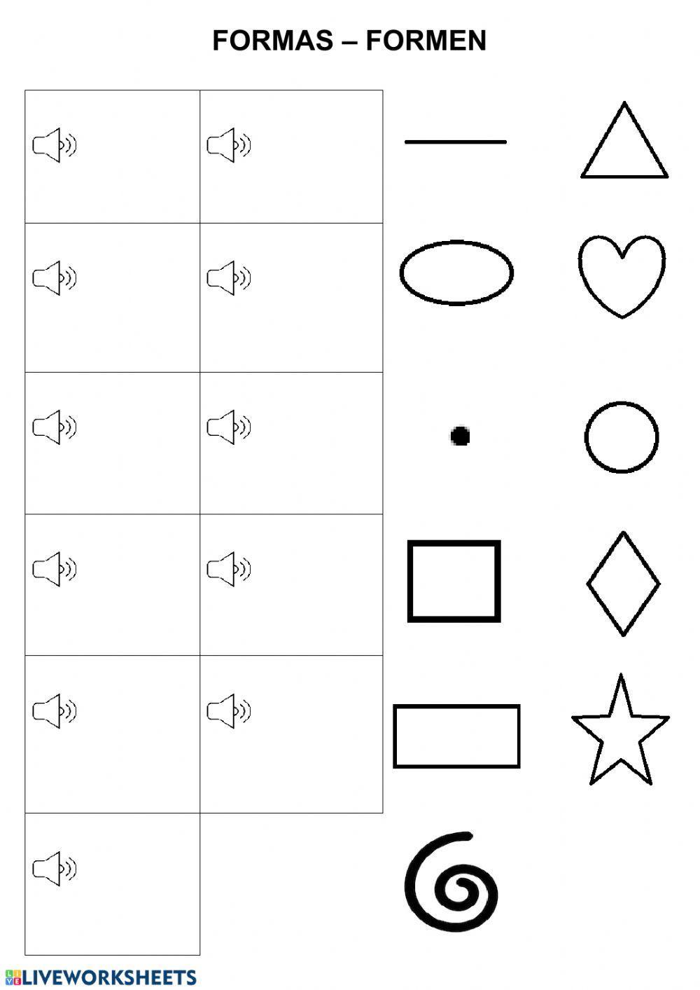Formas-formen | Free Interactive Worksheets | 84861