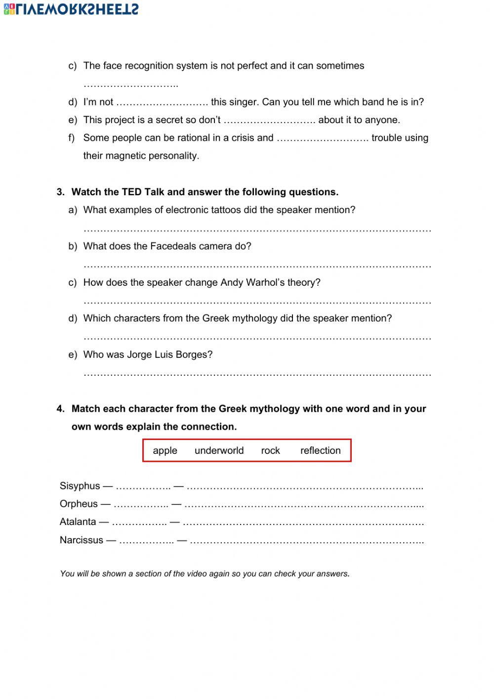 B1 - Digital fingerprint online exercise for | Live Worksheets