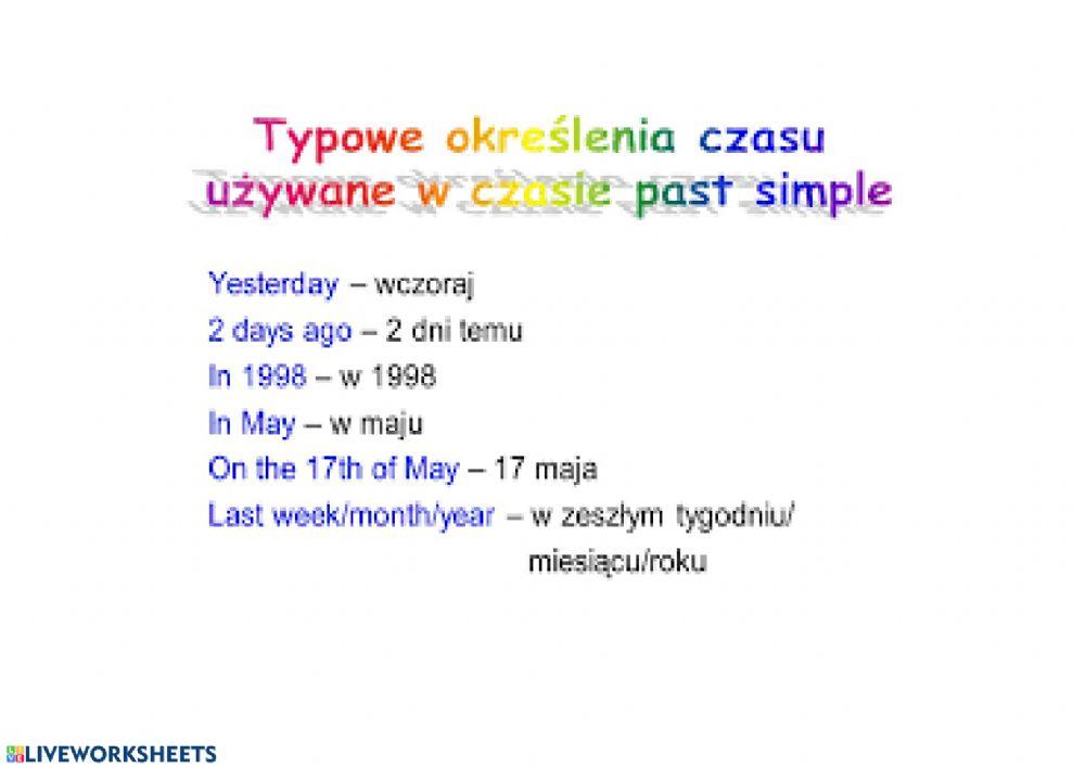 past simple bud… | Free Interactive Worksheets | 5447482