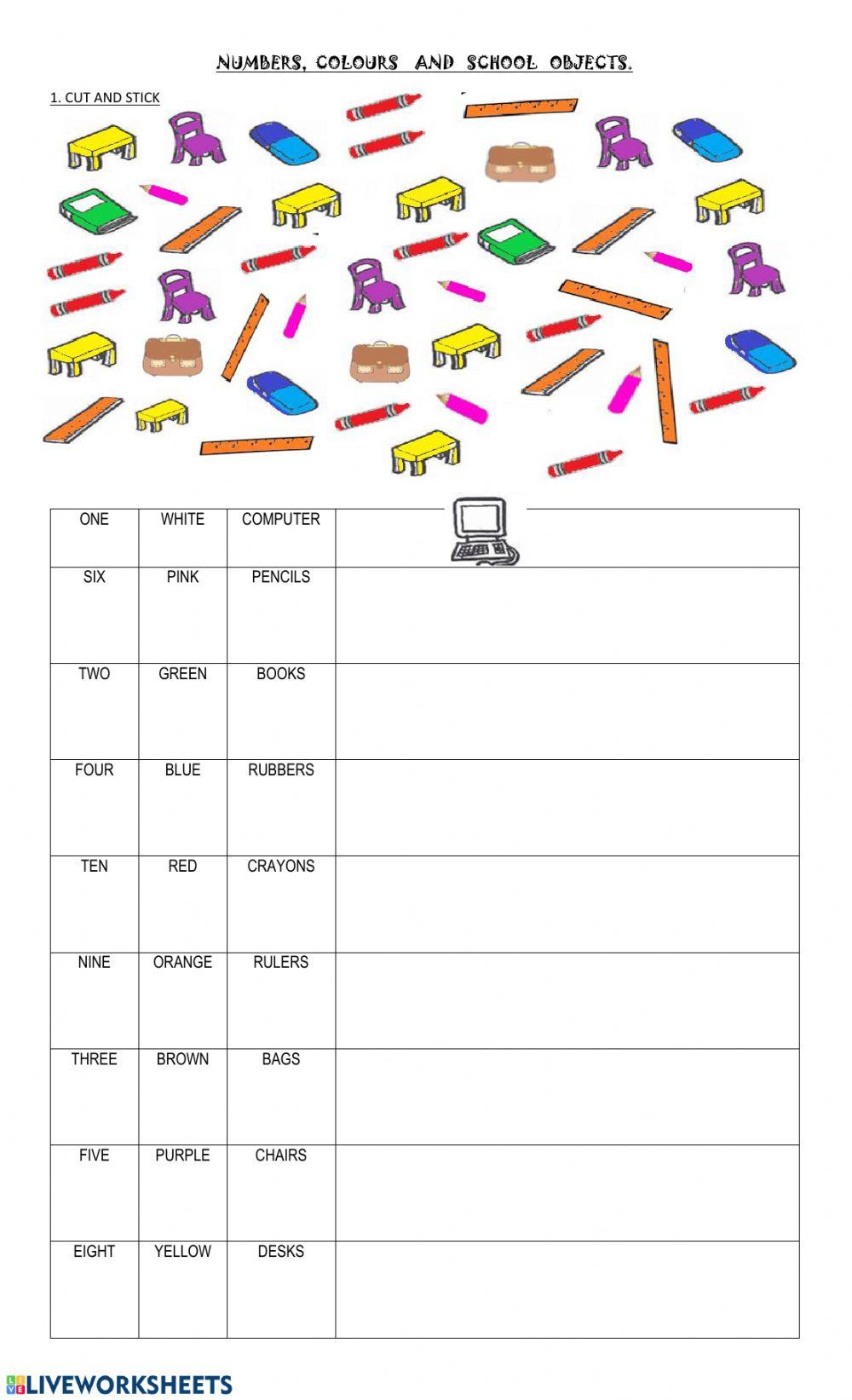 School objects 85377 | LauGP | Live Worksheets