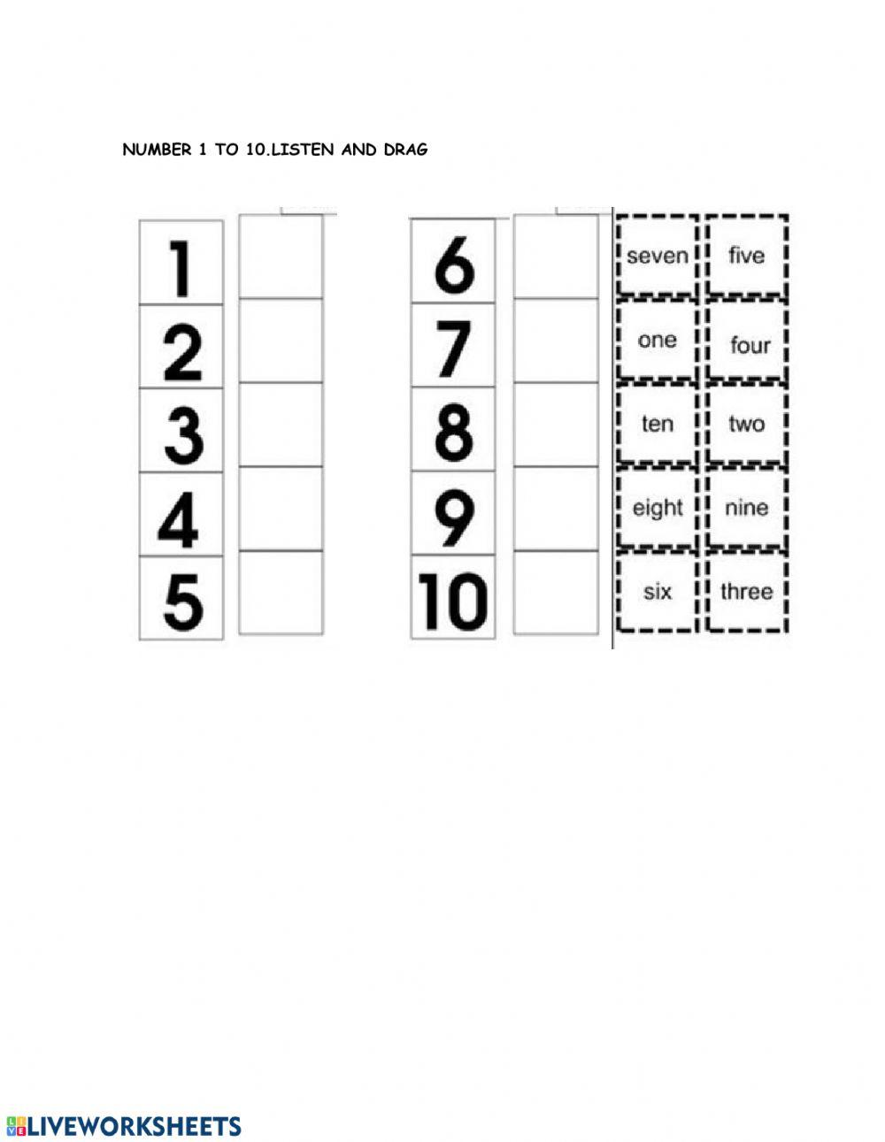 Listen and drag interactive worksheet | Live Worksheets