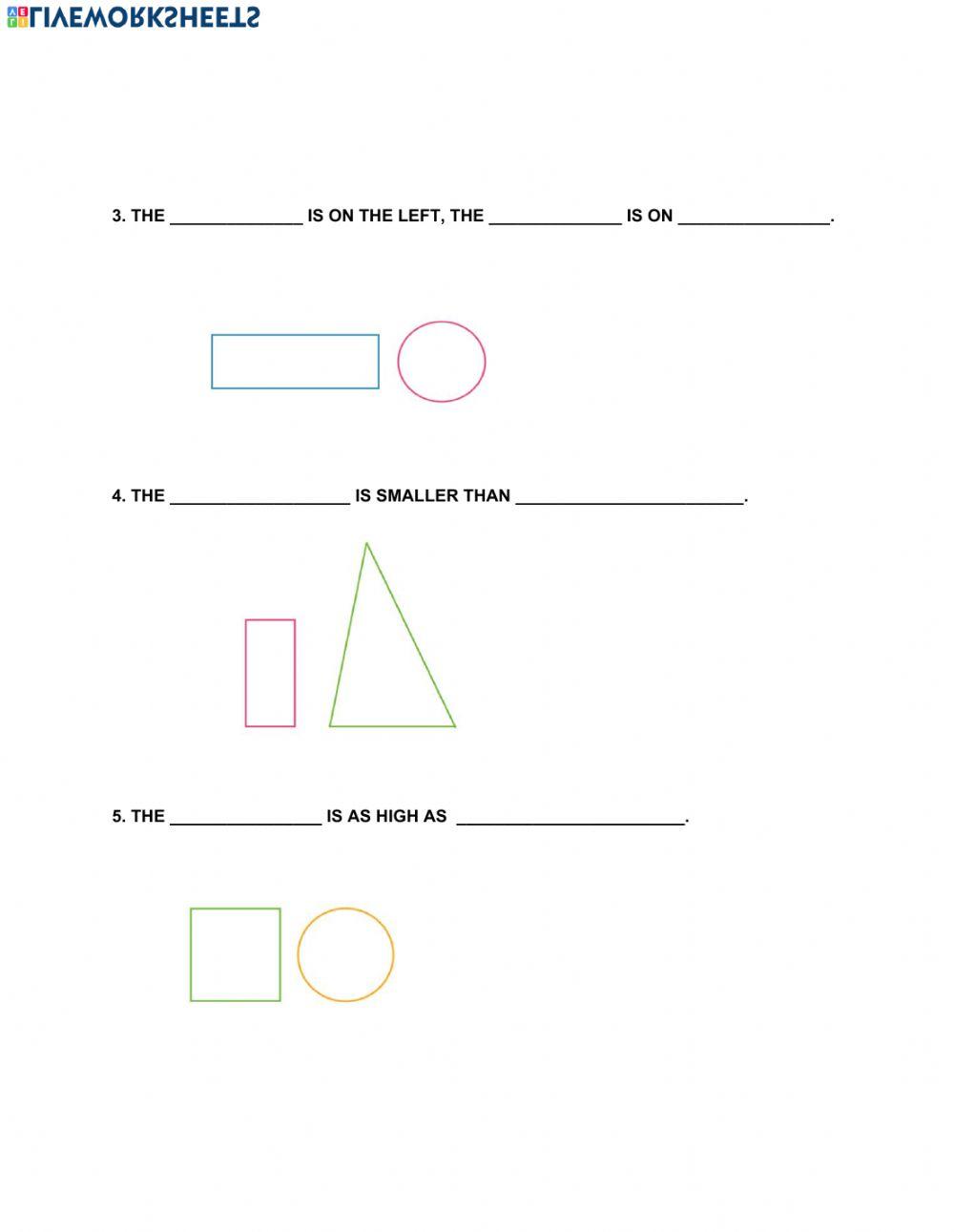 Shapes and space worksheet | Live Worksheets