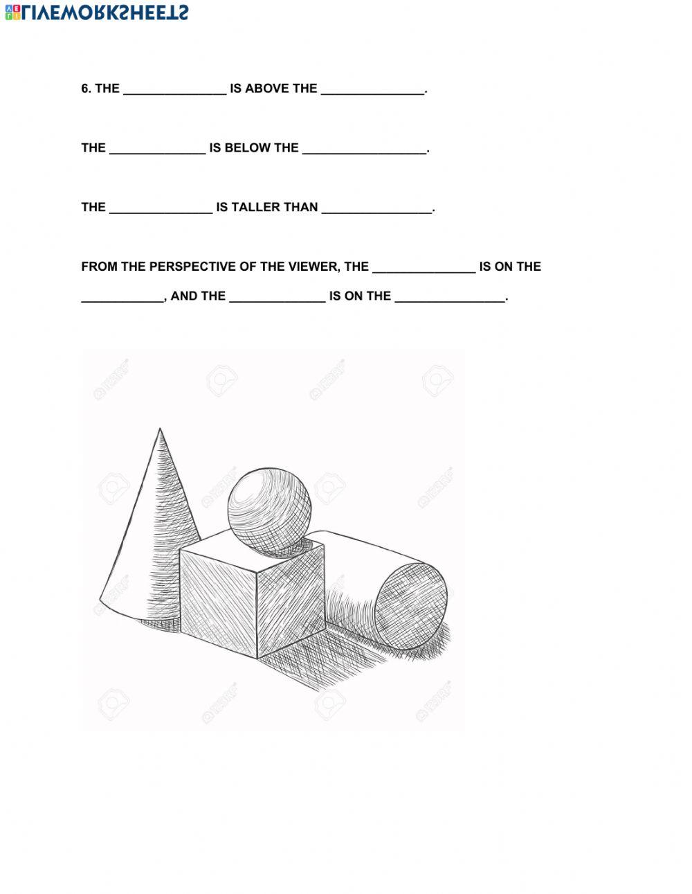 Shapes and space worksheet | Live Worksheets