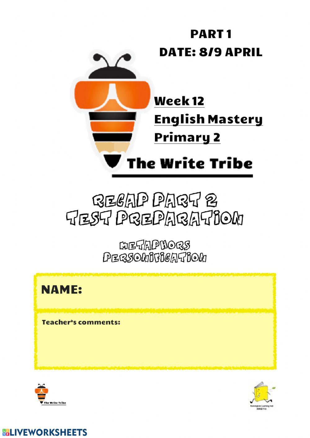 Week 12 e-learning p2 part 1 worksheet | Live Worksheets