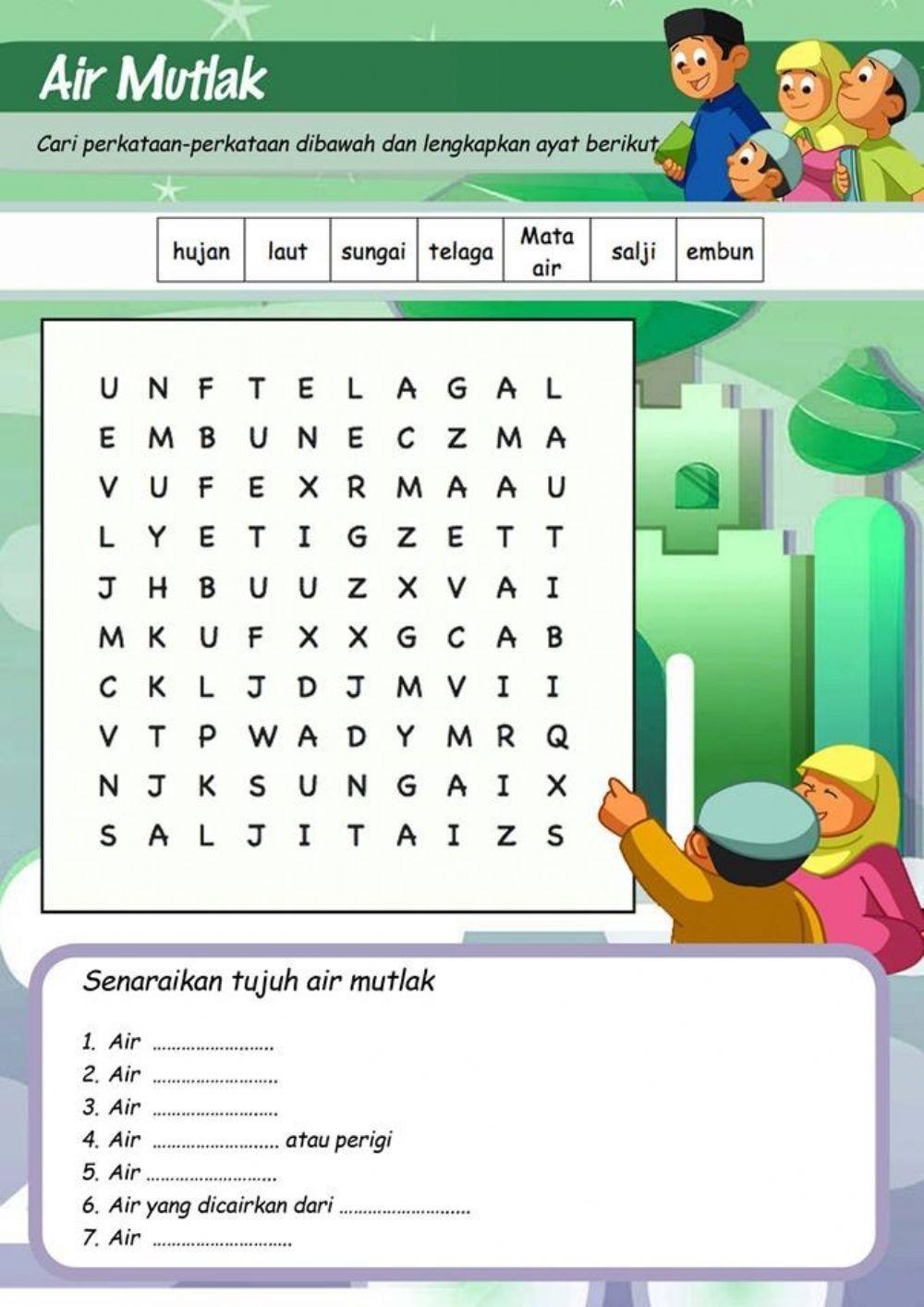 Jenis-jenis air mutlak worksheet | Live Worksheets