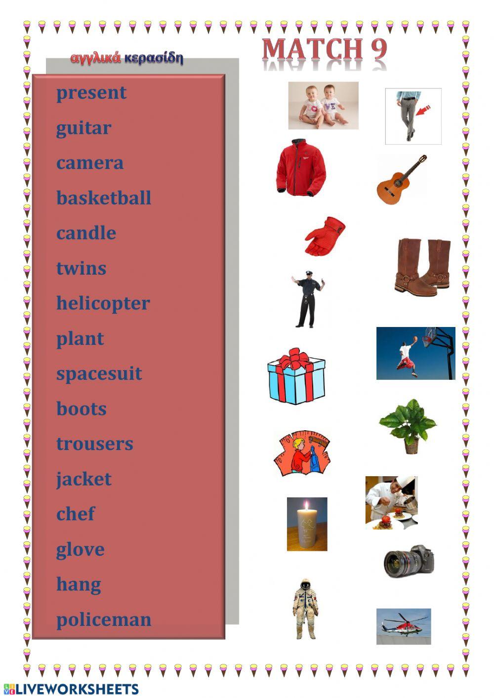 Junior Match 9 worksheet | Live Worksheets