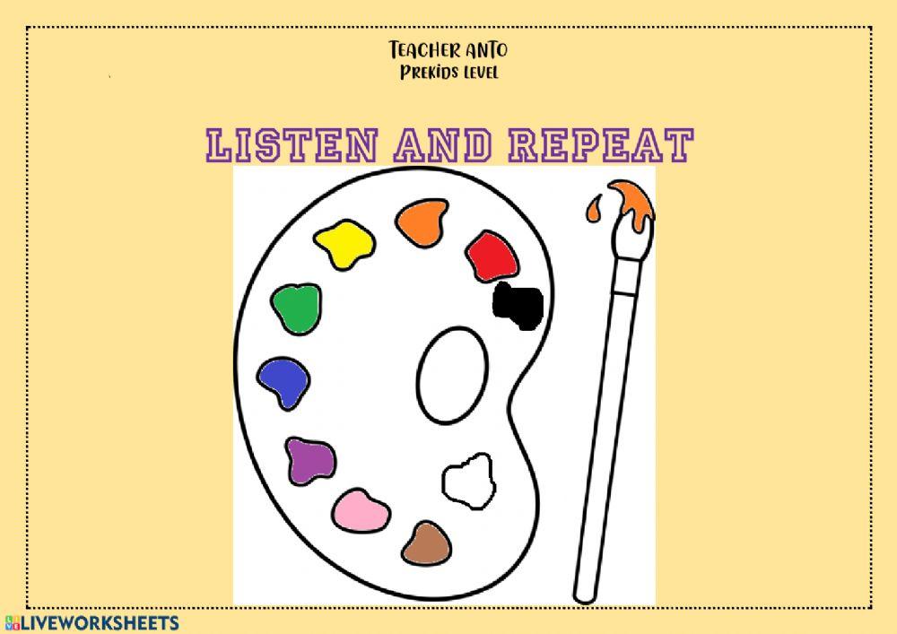 Colours online pdf worksheet | Live Worksheets