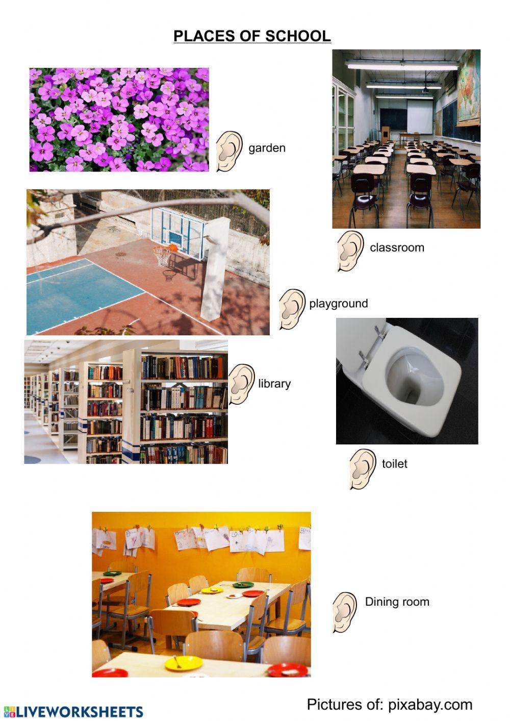 PLACES CLASSROOM 3RD worksheet | Live Worksheets