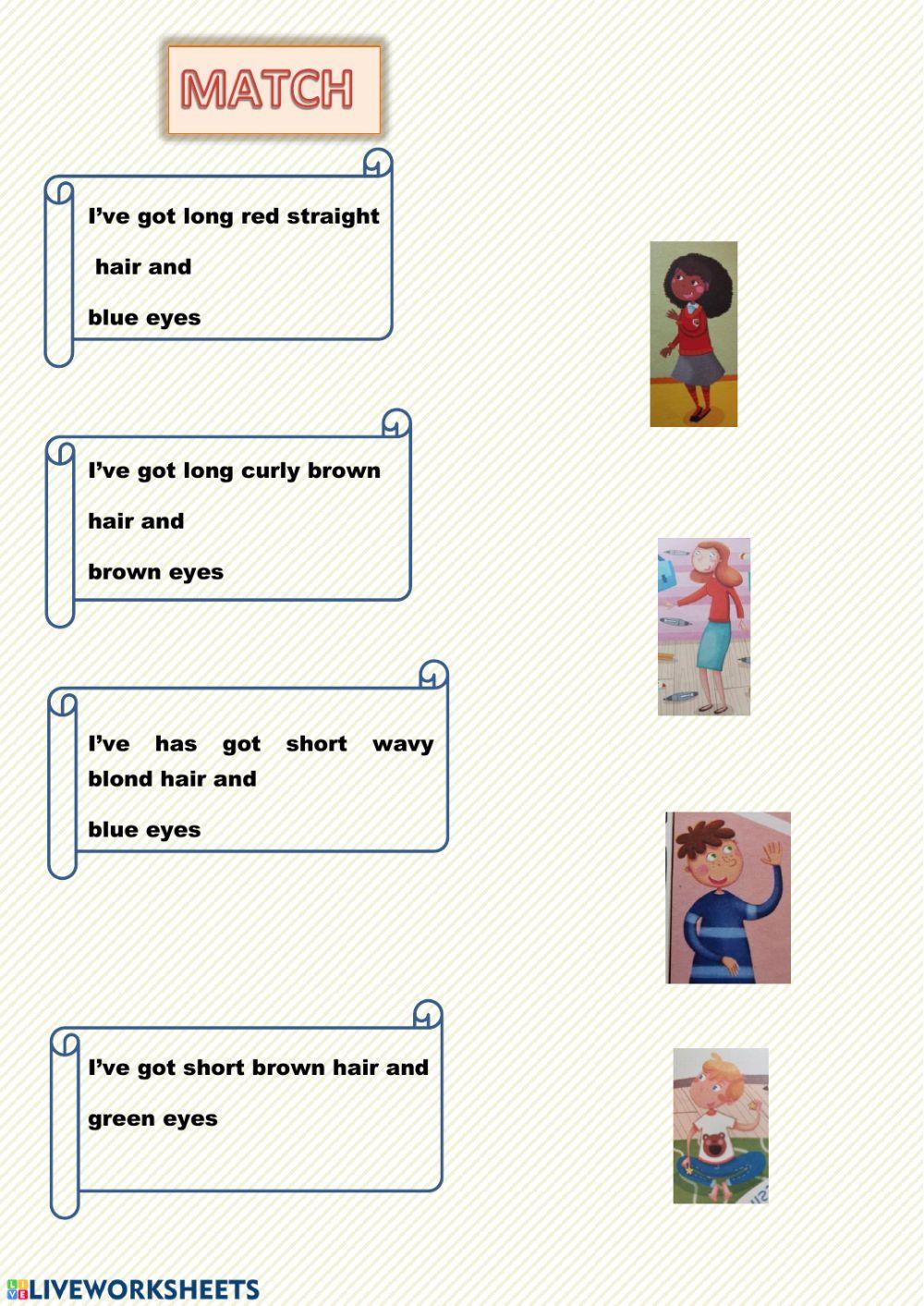 Physical description online exercise | Live Worksheets