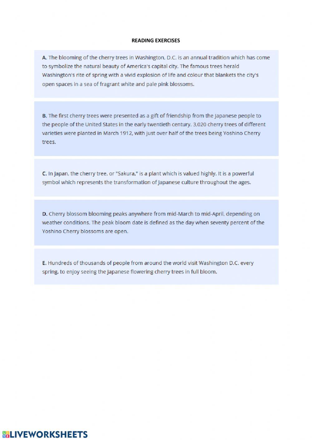 Reading Comprehension interactive activity for 6/7 | Live Worksheets
