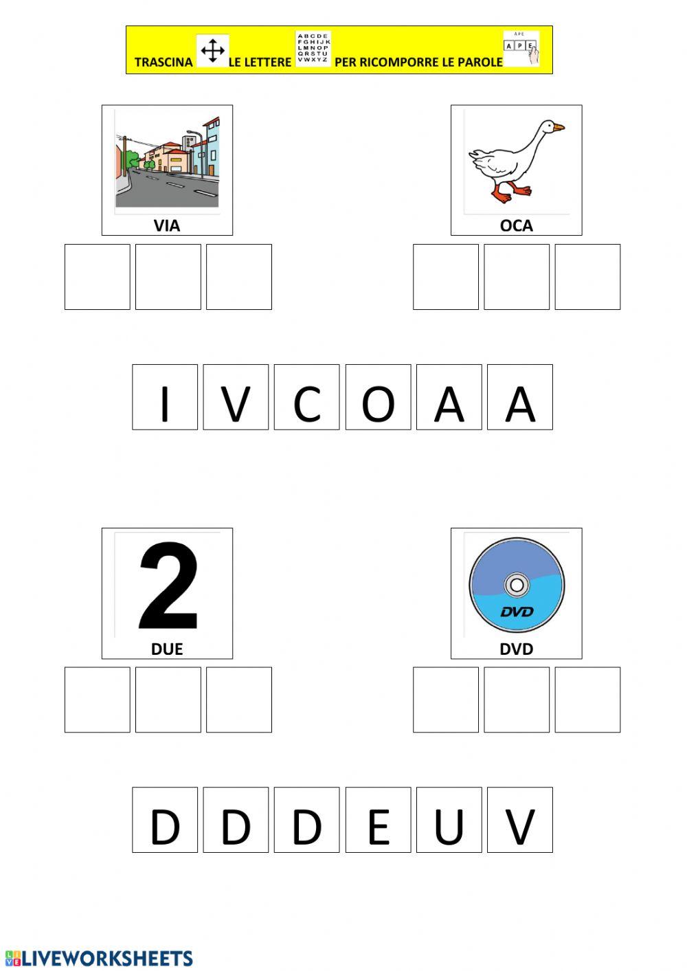 Parole 88496 | GiorgiaB | LiveWorksheets