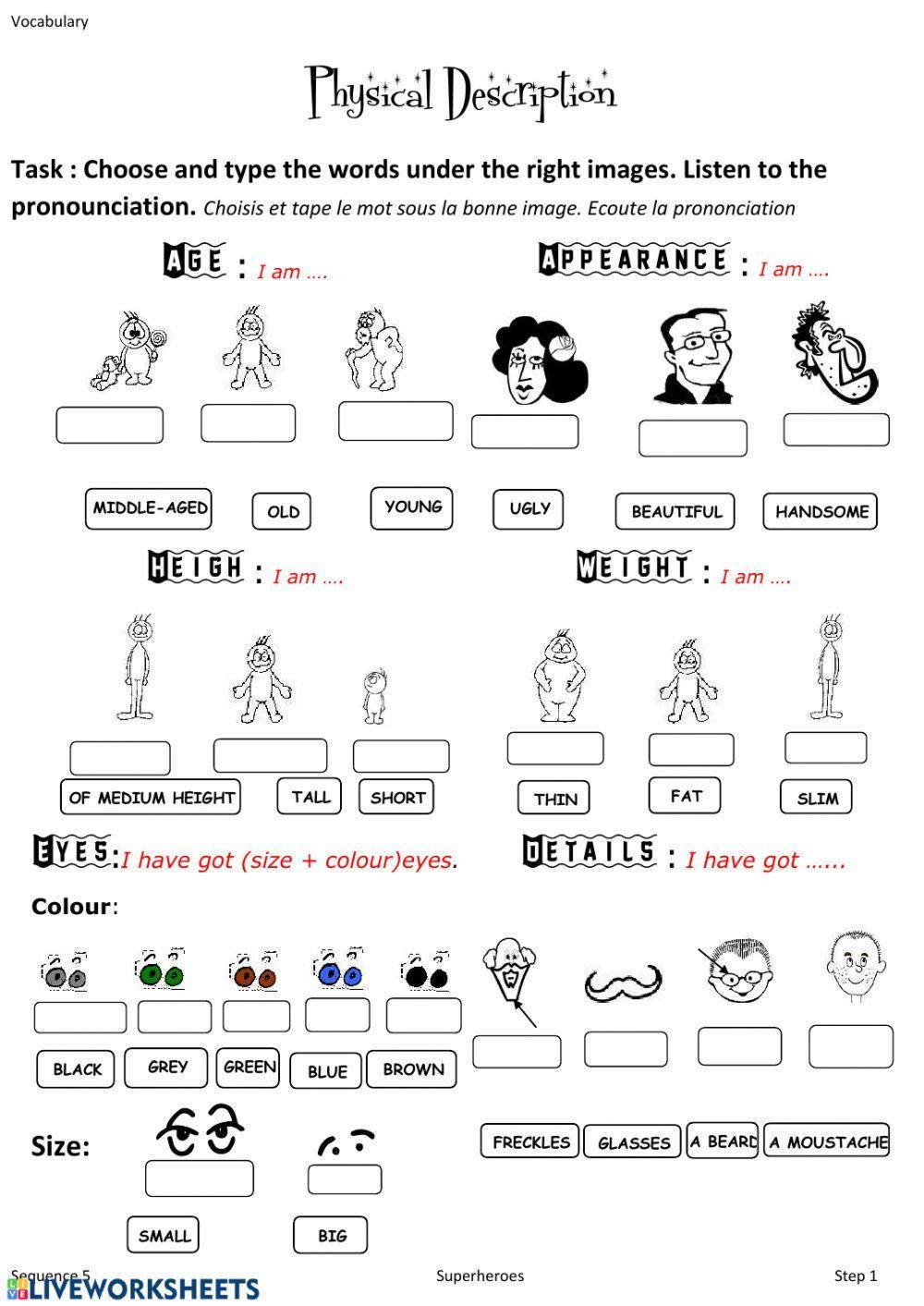 Vocabulary phys… | Free Interactive Worksheets | 90297